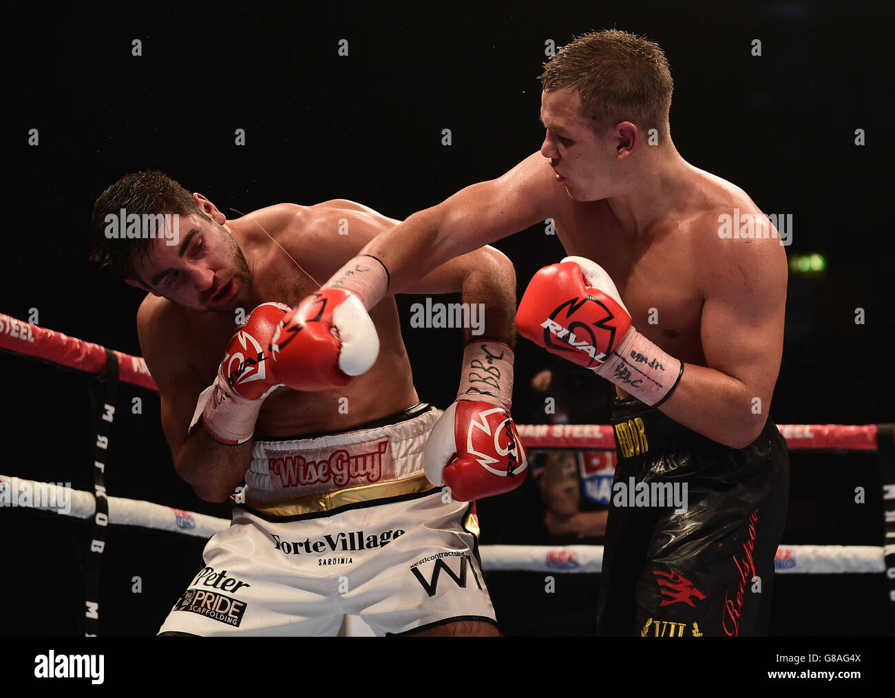 Frank Buglioni (left) in action against Fedor Chudinov (right) in the ...