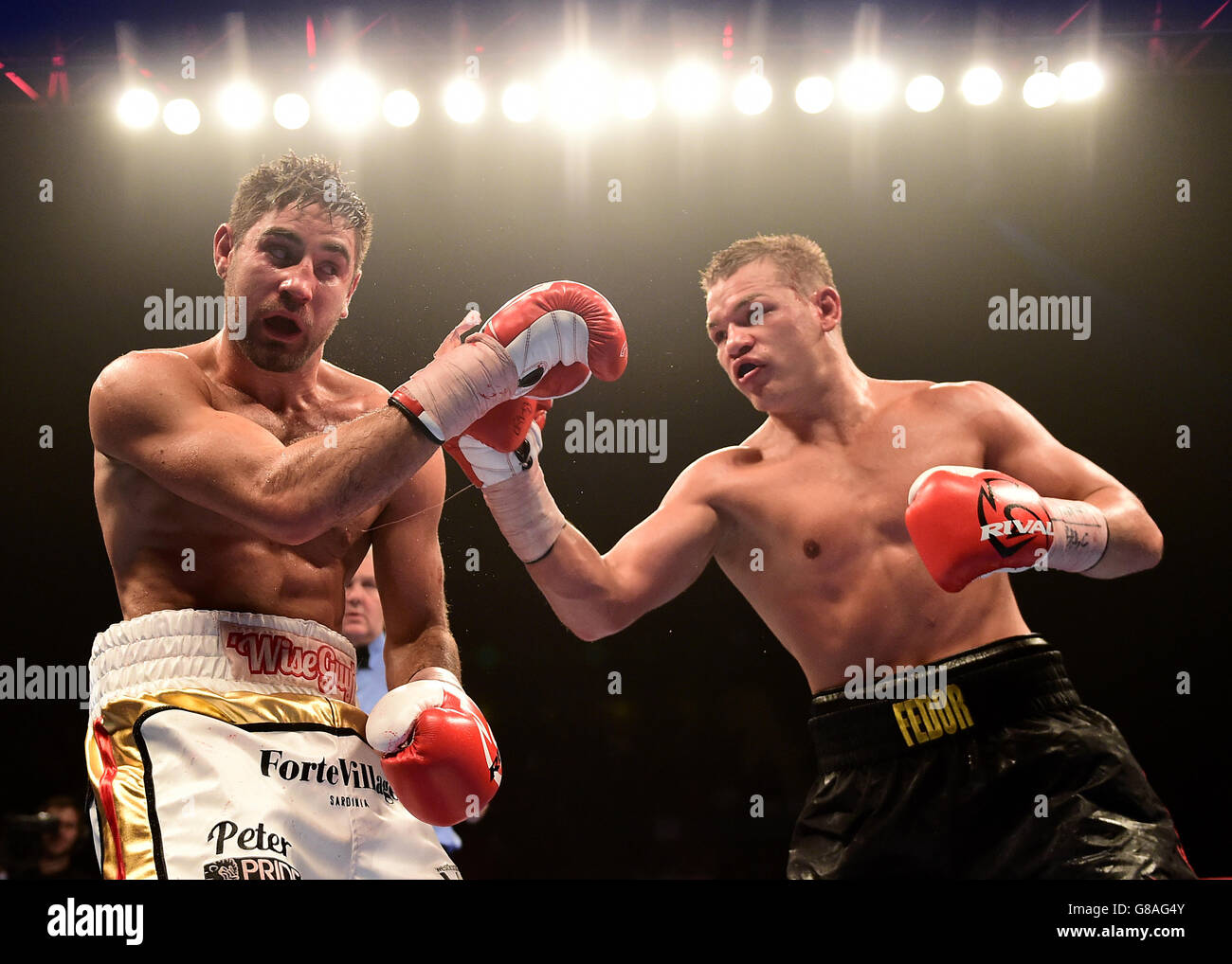 Frank Buglioni (left) in action against Fedor Chudinov (right) in the ...