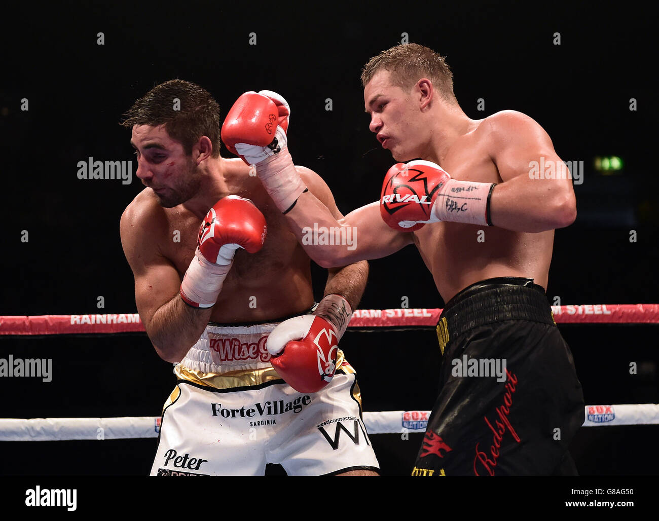 Frank Buglioni (left) in action against Fedor Chudinov (right) in the ...