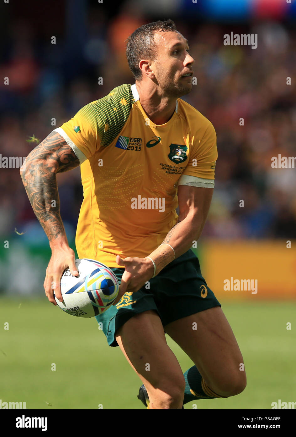 Australia's Quade Cooper during the Rugby World Cup match at Villa Park ...