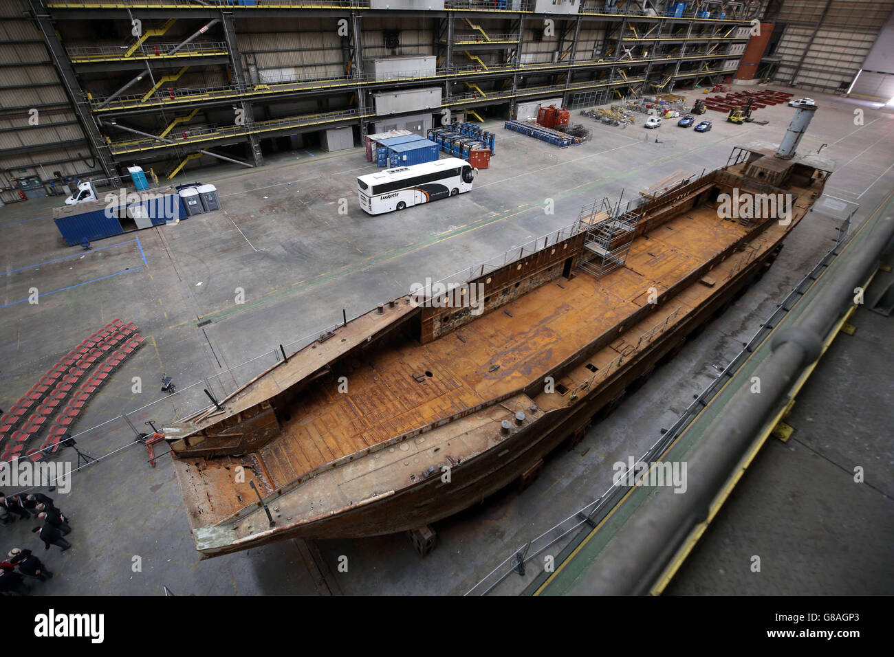 D day landing craft goes on show naval base in portsmouth hi-res stock ...