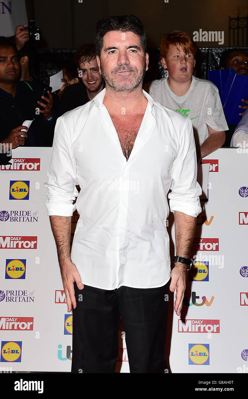 Simon Cowell arriving for The Pride of Britain Awards 2015, at ...