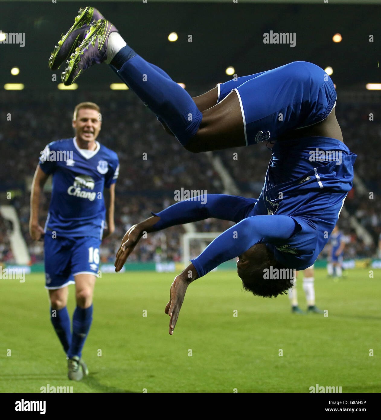 Football celebration backflip hli tpicswire hi-res stock photography ...