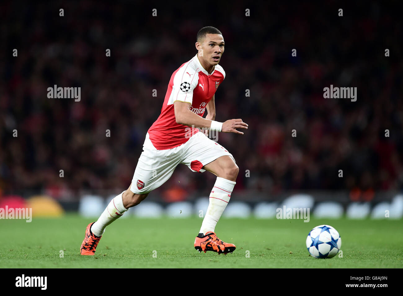 Arsenal's Kieran Gibbs during the UEFA Champions League, Group F match ...