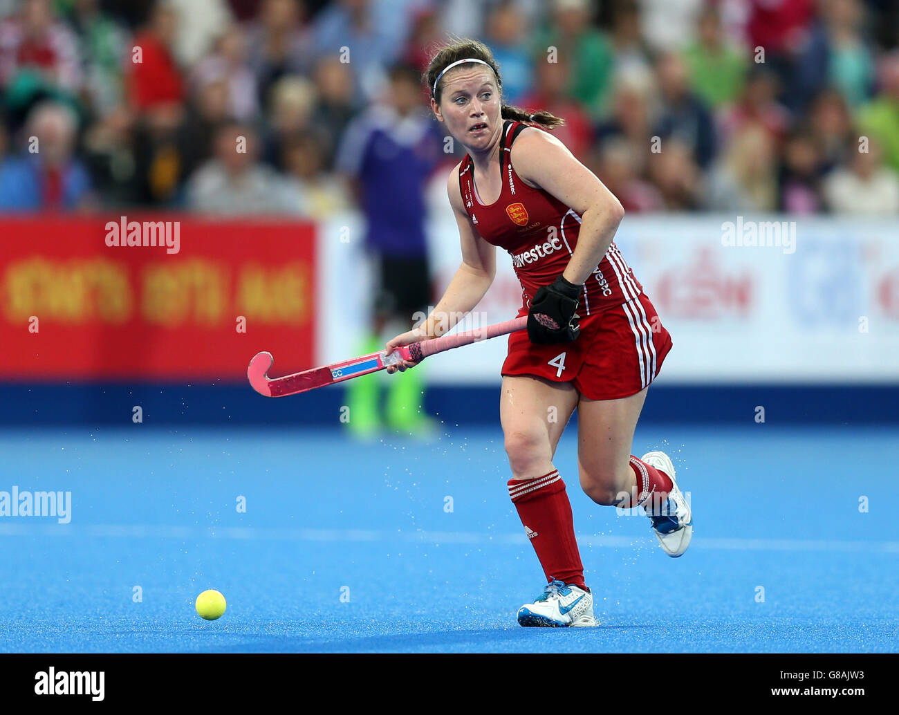England's Laura Unsworth during the Gold Medal match at the Lee Valley ...