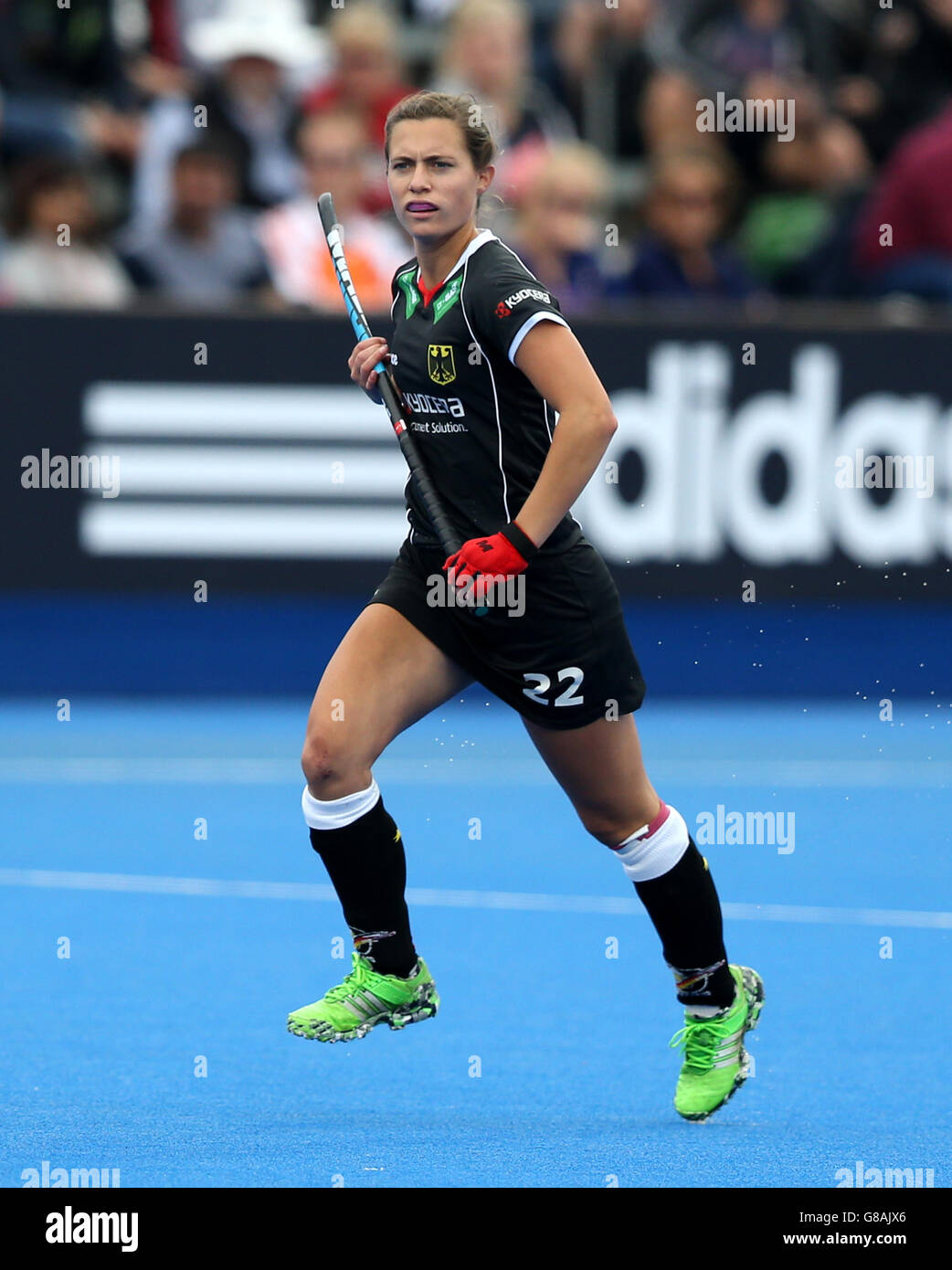 Germany's Lea Stockel during the Bronze Medal match at the Lee Valley ...