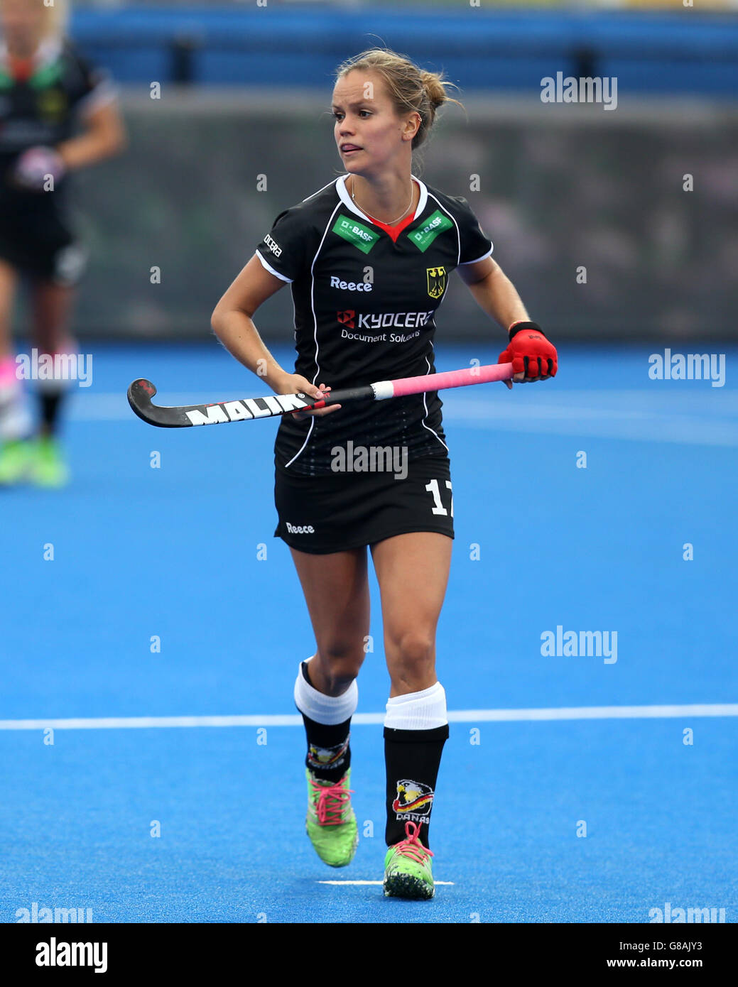 Germany's Jana Teschke during the Bronze Medal match at the Lee Valley ...