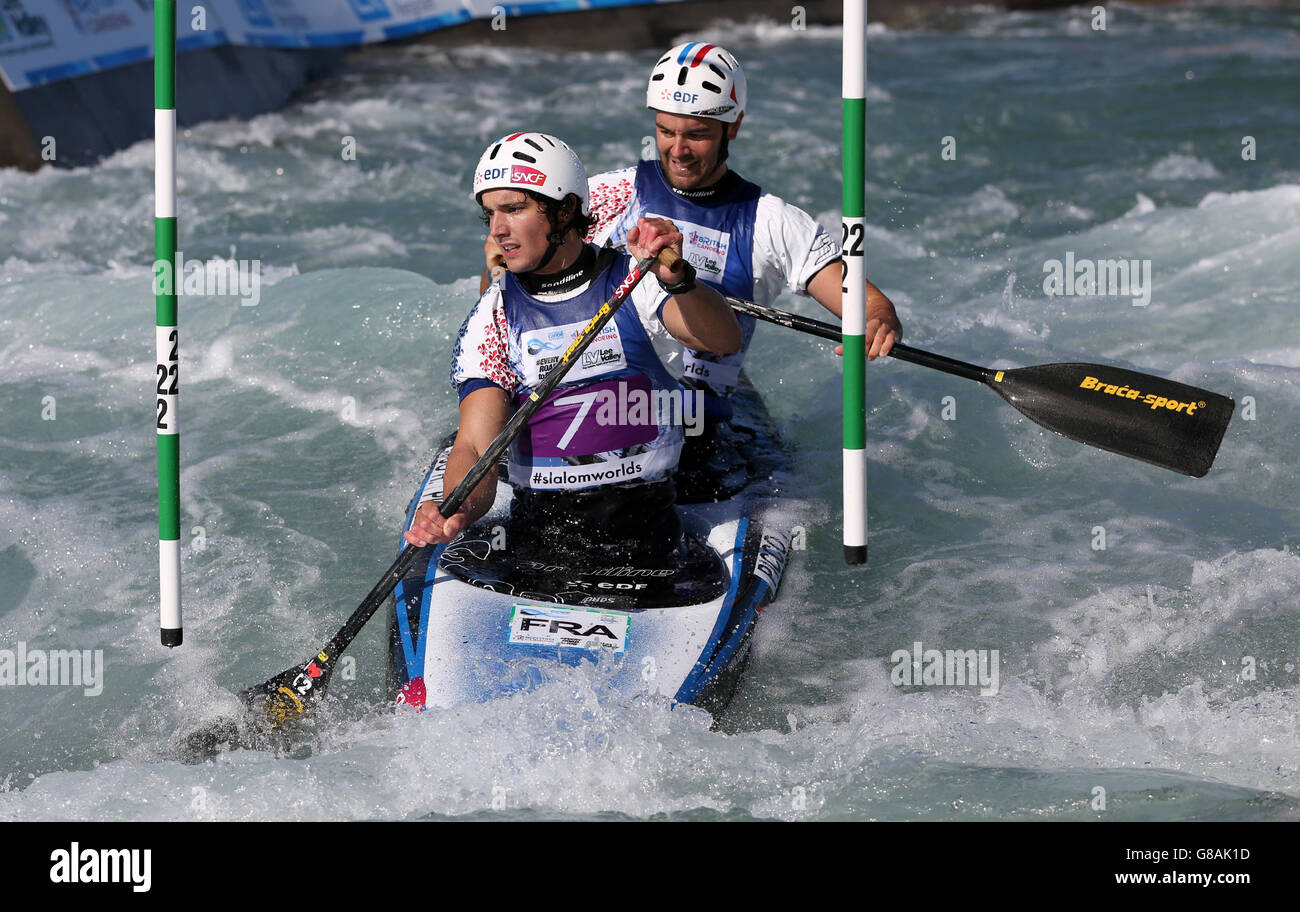 France's Pierre Pico (left) and Hugo Bisco during the semi final of the ...
