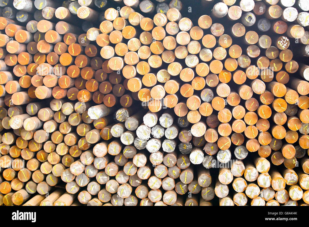 metal round billets for further processing Stock Photo - Alamy