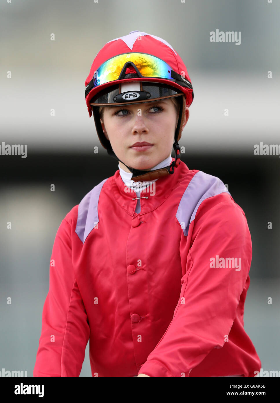 Jockey Poppy Bridgwater during Betfred Ladies Day at Newbury Racecourse ...