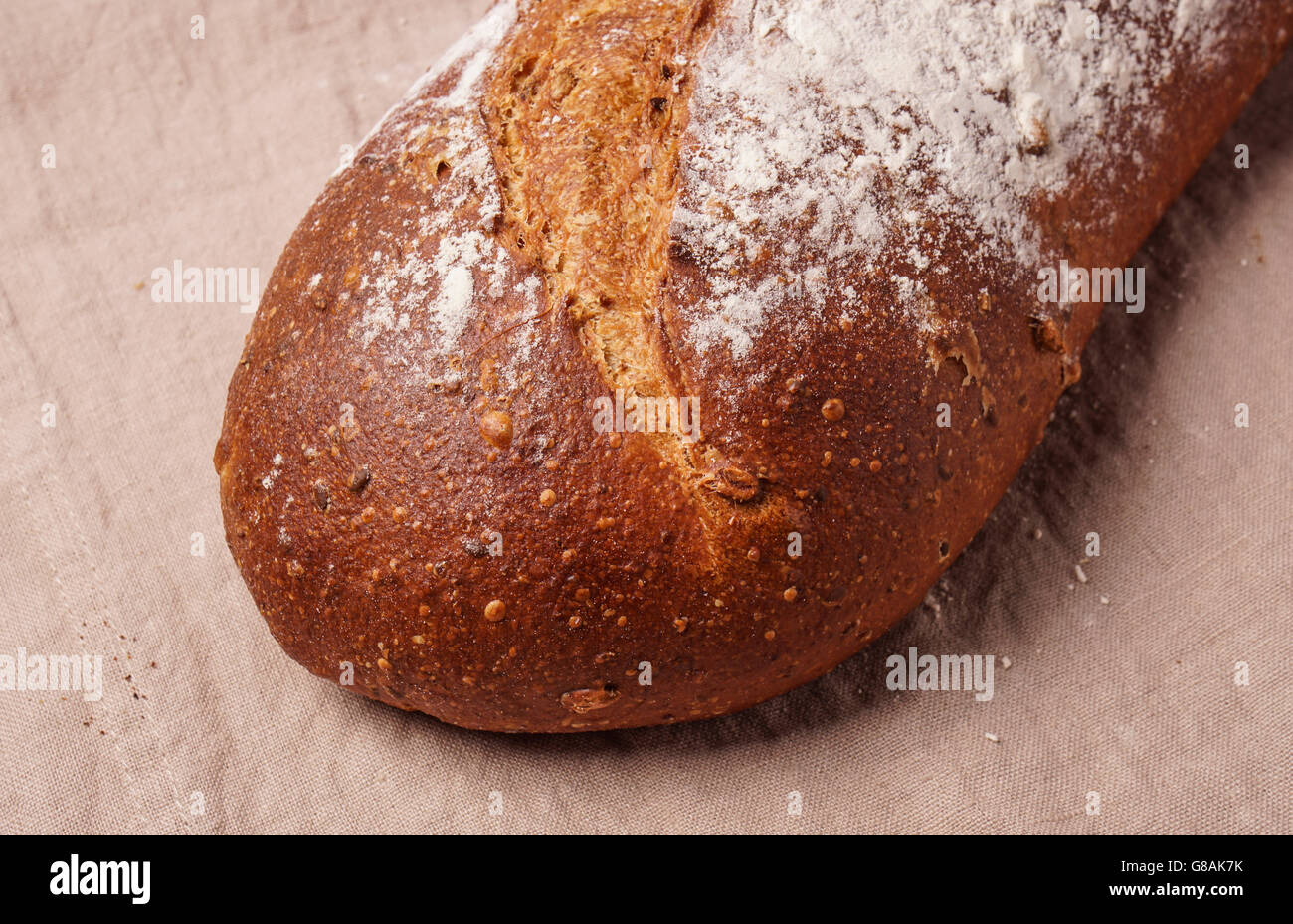 Loaf of fresh baked Organic whole wheat bread Stock Photo - Alamy