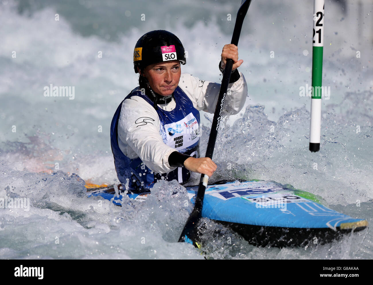 Slovenia's Eva Tercelj during the Semi-Final of the women's K1 during ...