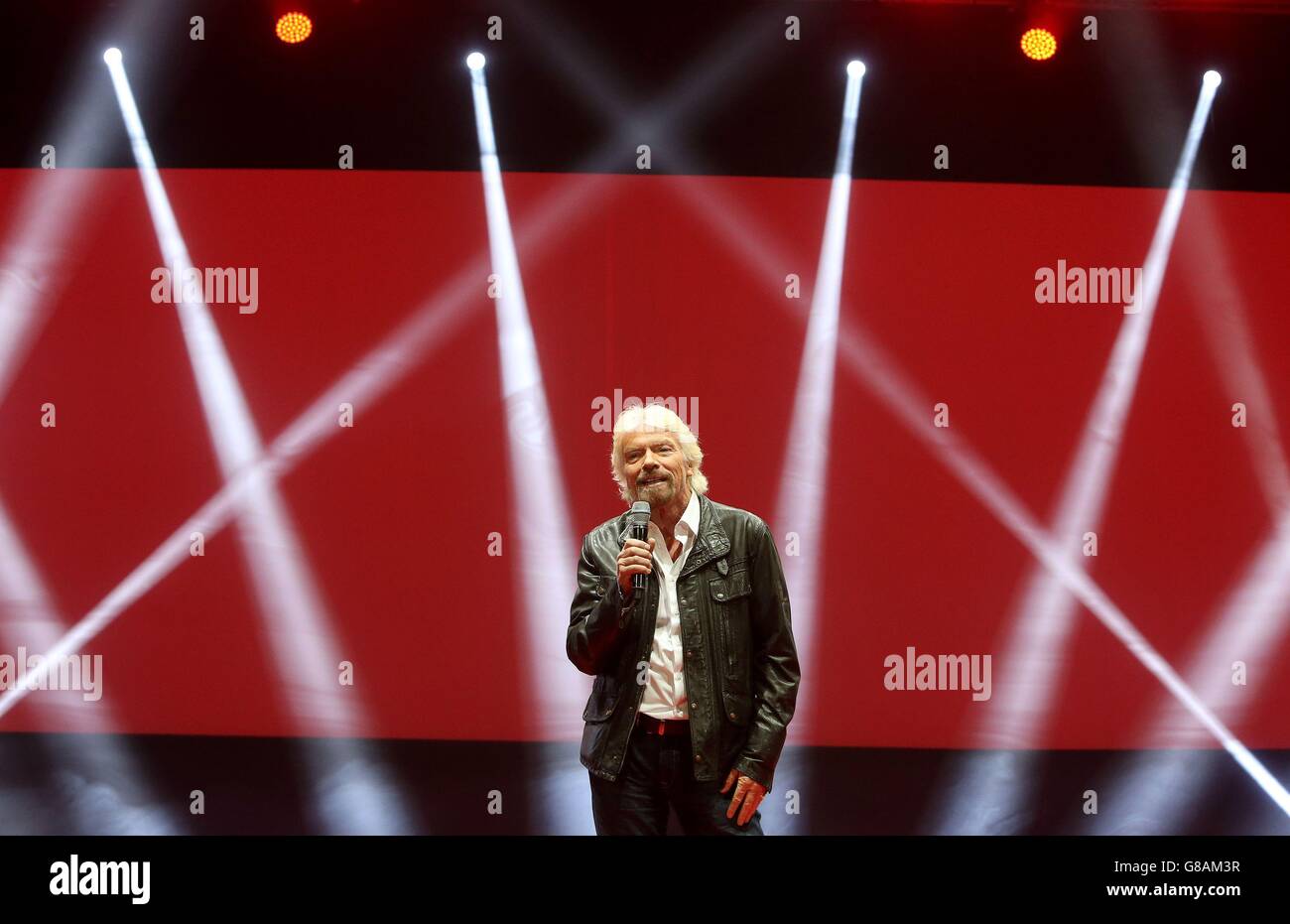Virgin Group Founder Richard Branson at the RDS in Dublin speaking ...