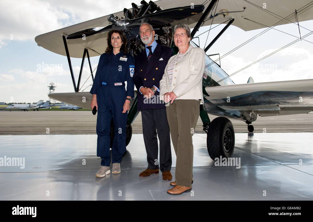 Tracey Curtis-Taylor (left) next to her 1942 Boeing Stearman Spirit of ...
