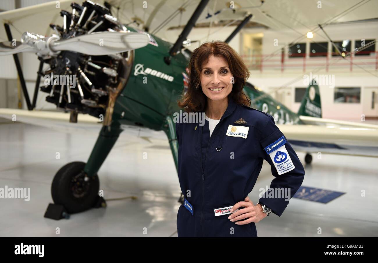Tracey Curtis-Taylor in front of her 1942 Boeing Stearman Spirit of ...