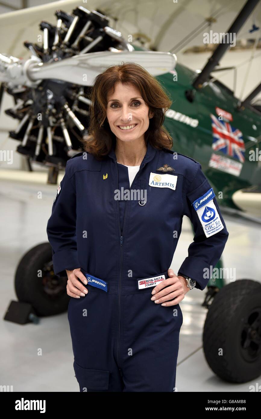 Tracey Curtis-Taylor in front of her 1942 Boeing Stearman Spirit of ...
