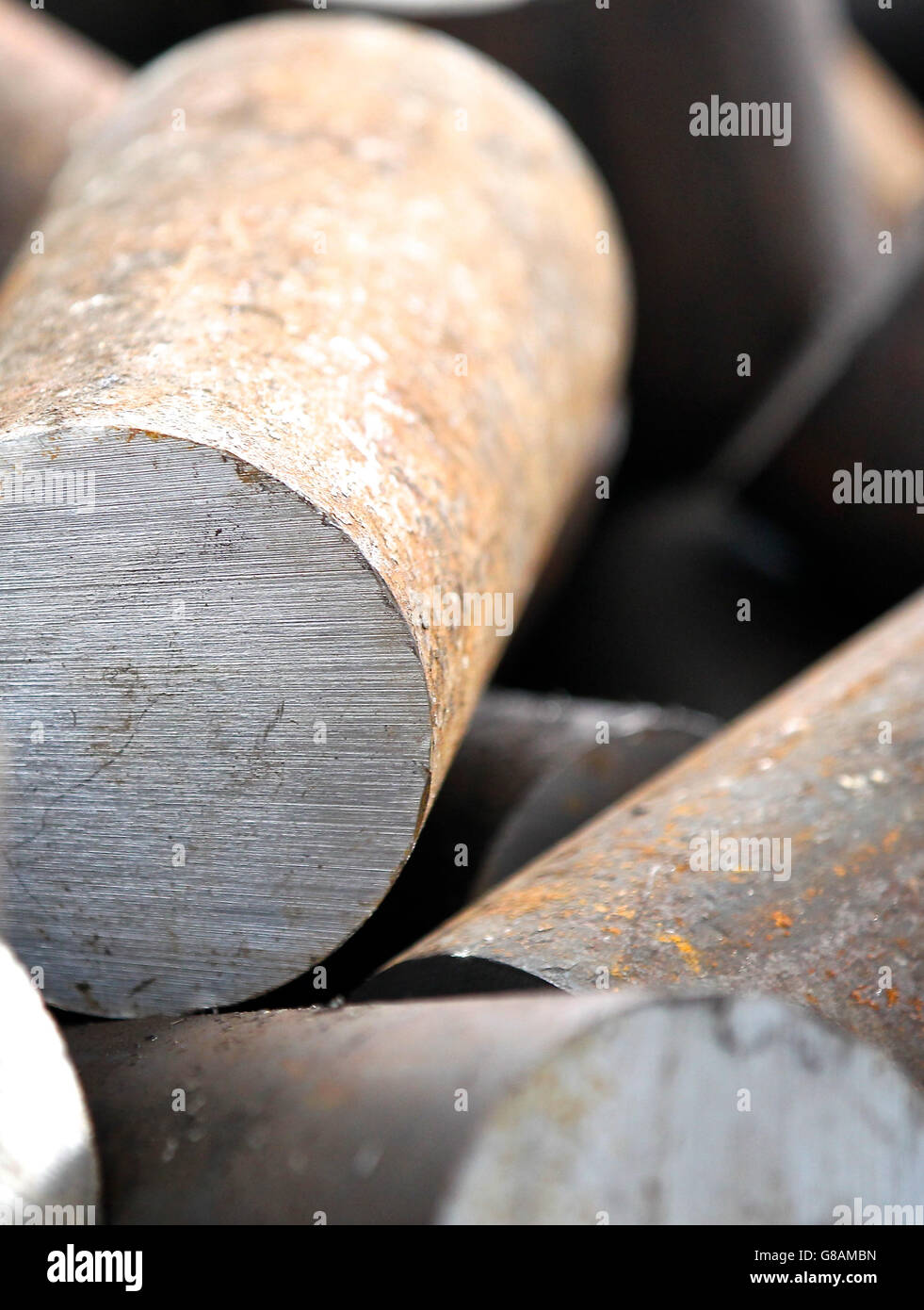 metal round billets for further processing Stock Photo - Alamy