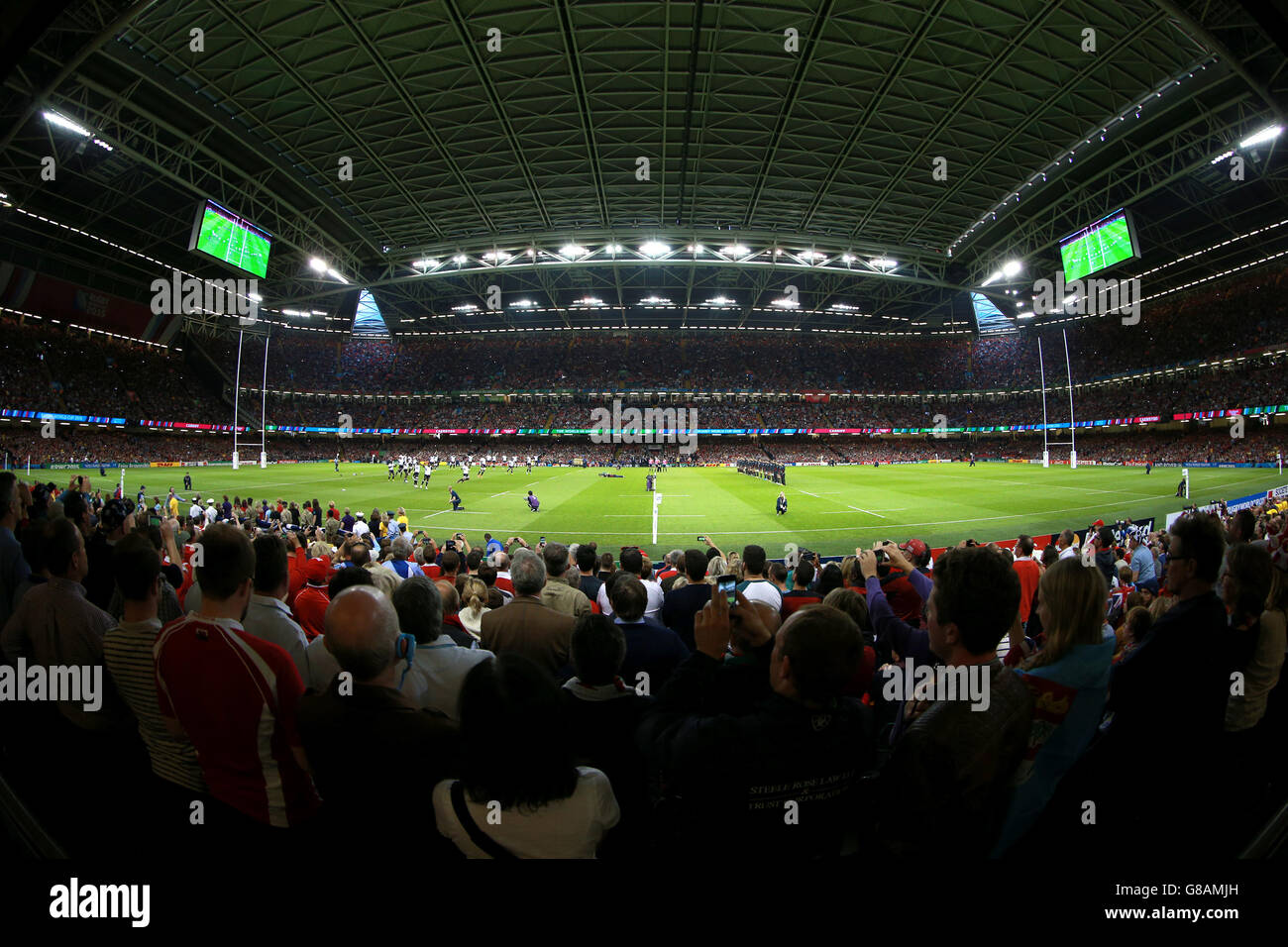 Wales v Fiji - Pool A - Rugby World Cup 2015 - Millennium Stadium Stock ...