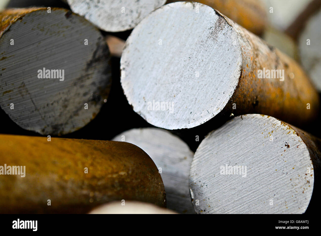 metal round billets for further processing Stock Photo - Alamy
