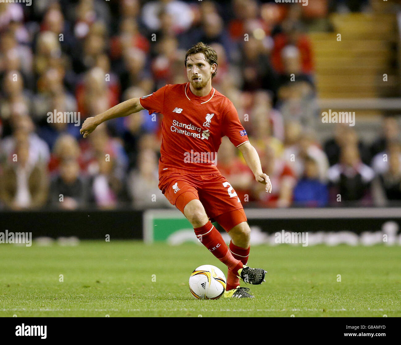 Liverpool's Joe Allen during the UEFA Europa League match at Anfield ...