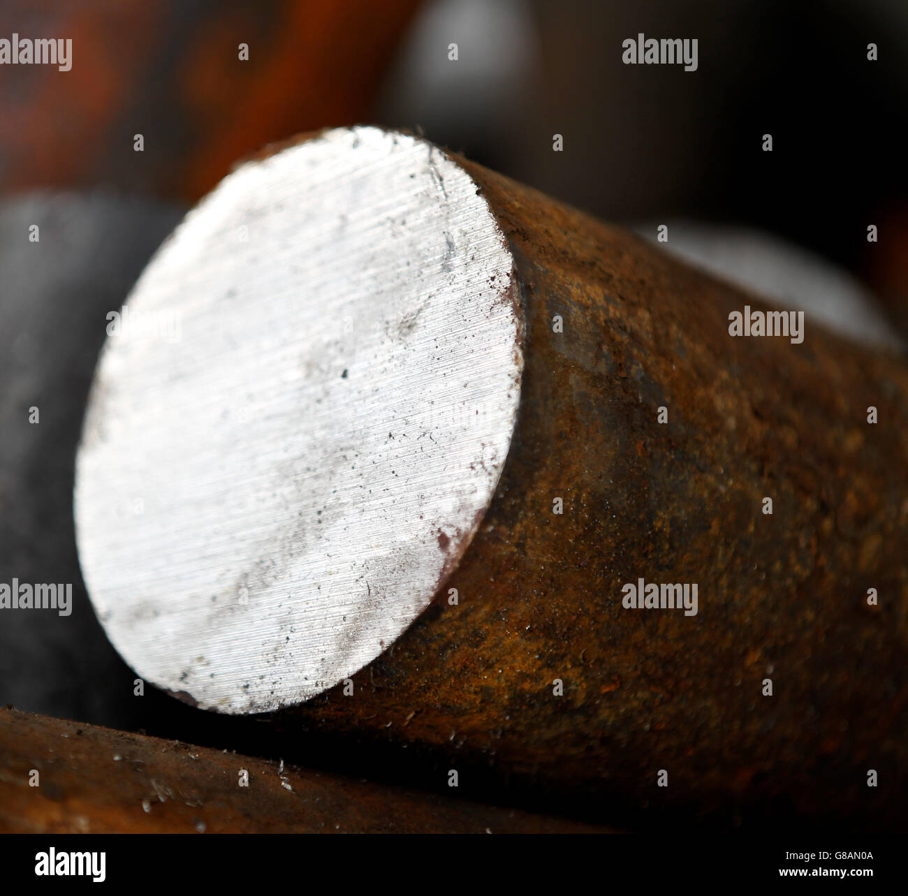 metal round billets for further processing Stock Photo - Alamy