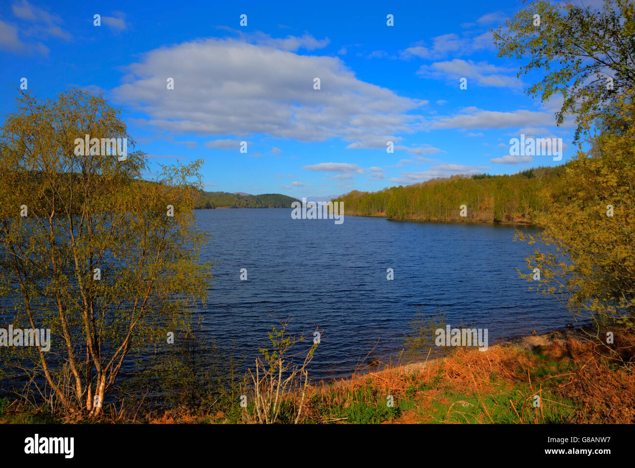 Scottish Loch Garry Scotland UK beautiful lake west of Invergarry on ...