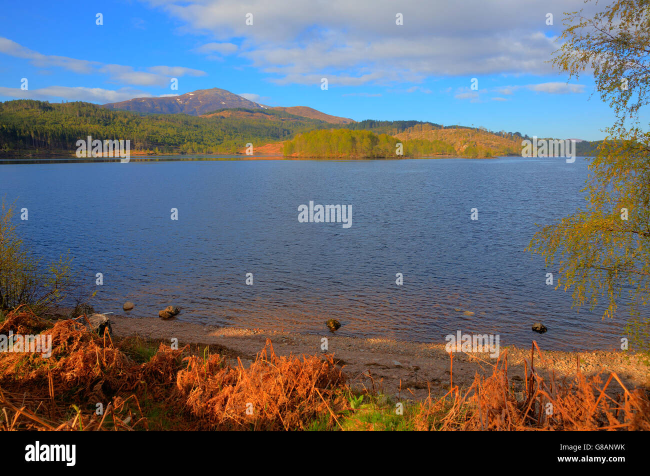 Scottish Loch Garry Scotland UK beautiful lake west of Invergarry on ...