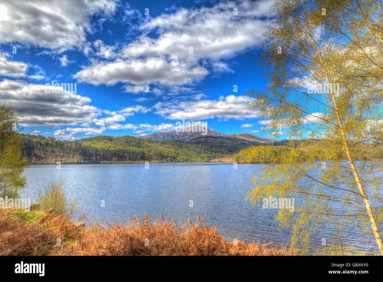 Beautiful Scottish Loch Garry Scotland UK lake west of Invergarry on ...