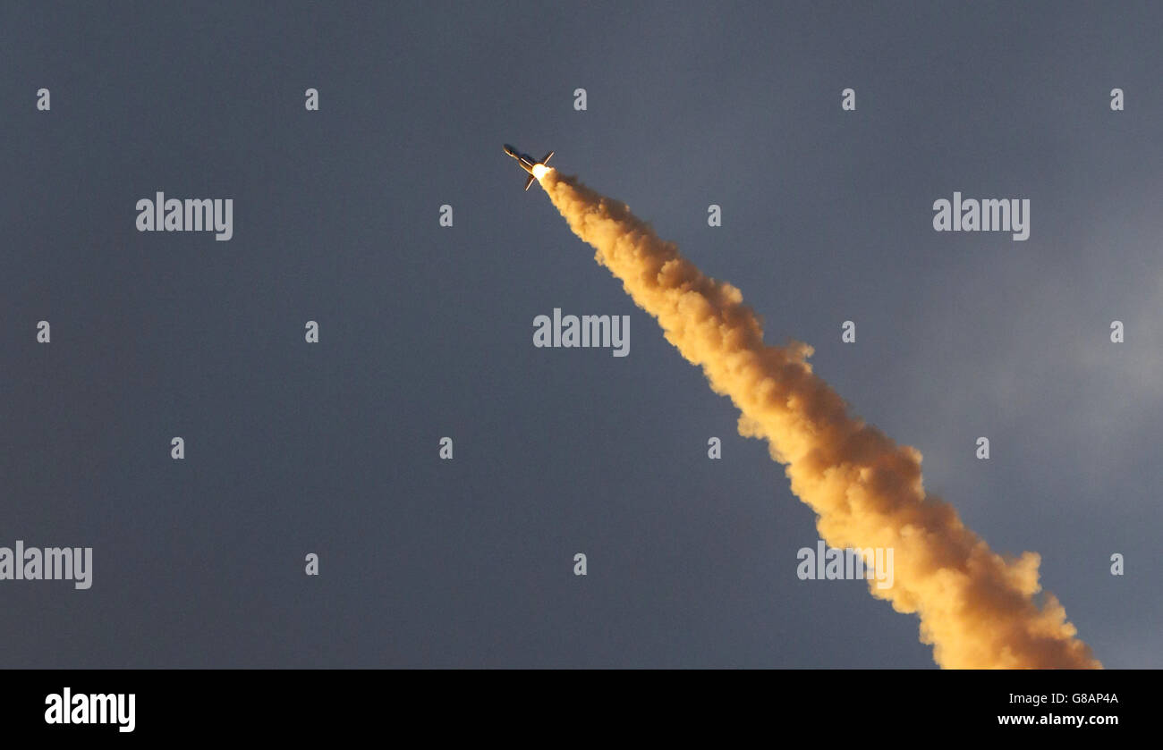 Tempest research rocket launch Stock Photo - Alamy