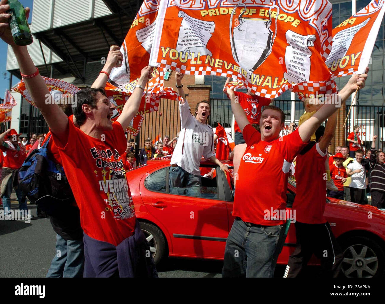 Soccer - UEFA Champions League - Winners Parade - Liverpool Stock Photo ...
