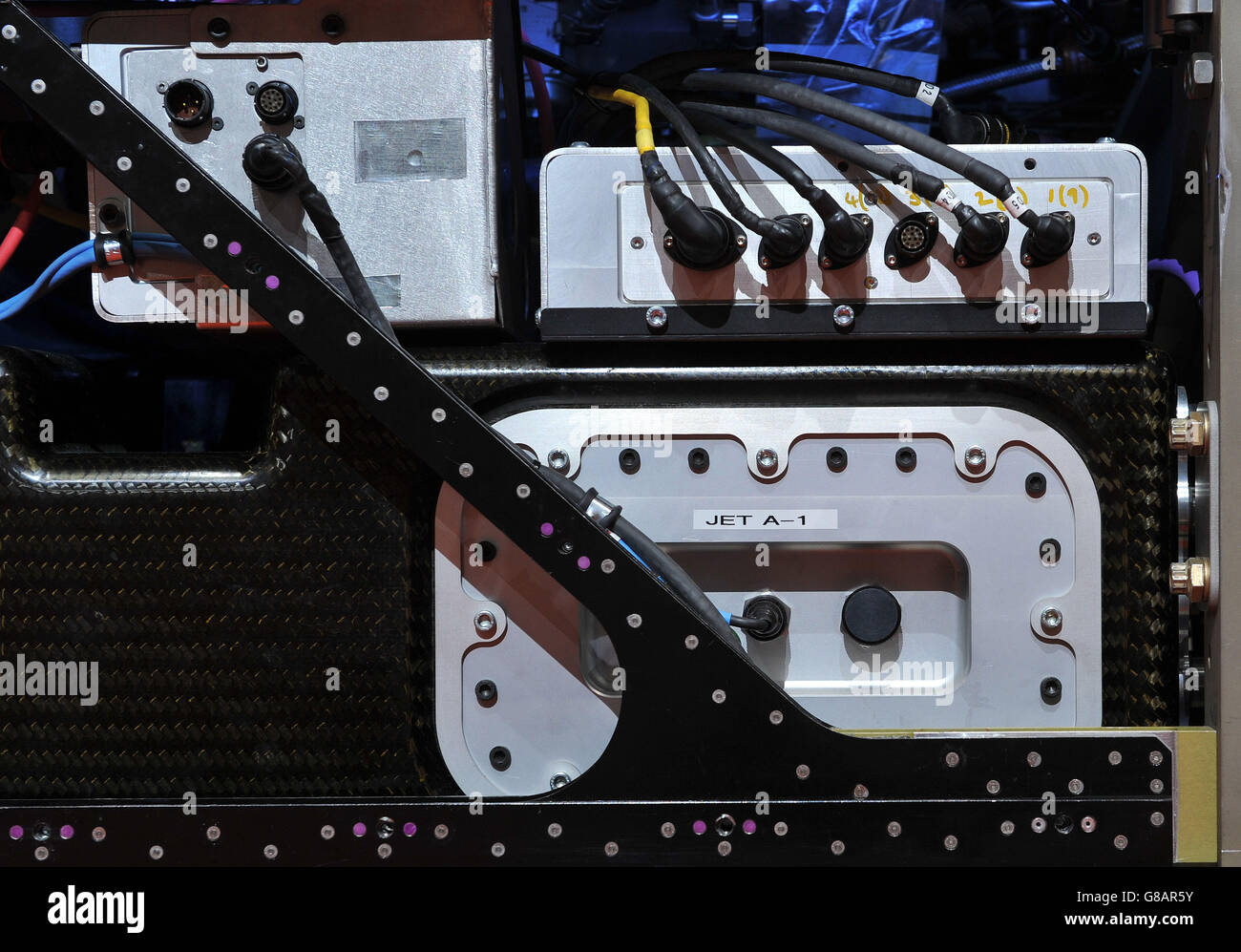 A view of switch gear on the Bloodhound SSC (supersonic car), on ...