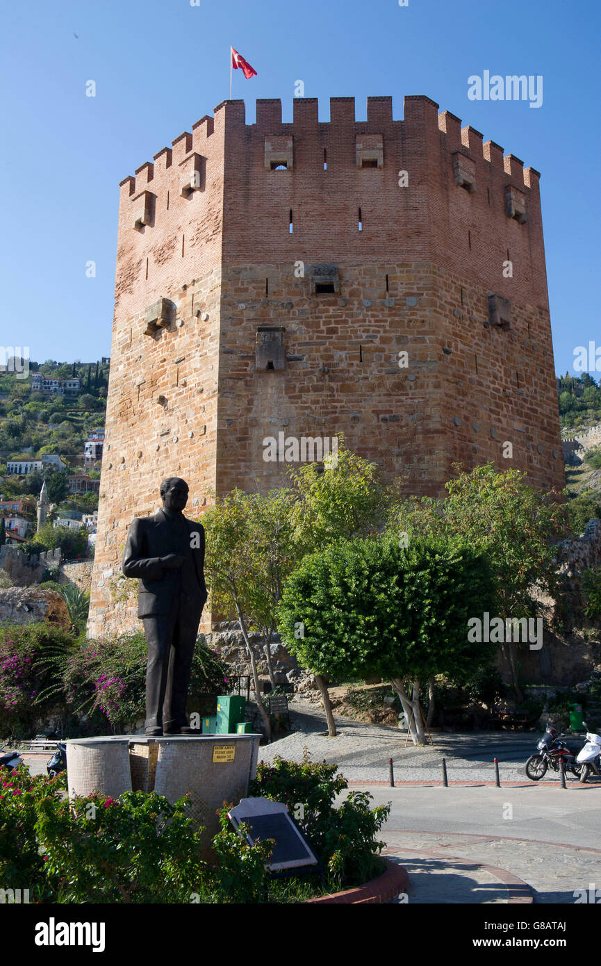 Turkey, Alanya,the Kizil Kule Stock Photo - Alamy