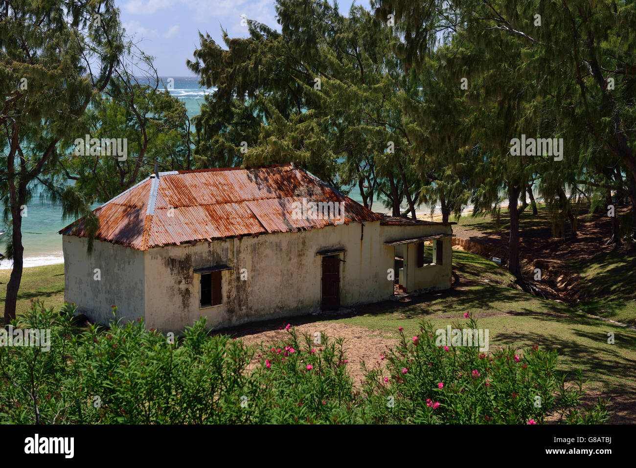 Former Hotel, beach, Baladirou, Rodrigues Stock Photo - Alamy