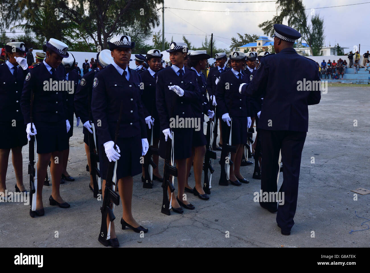 Parade, Celebration to the 13. anniversary of autonomy, Port Mathurin ...