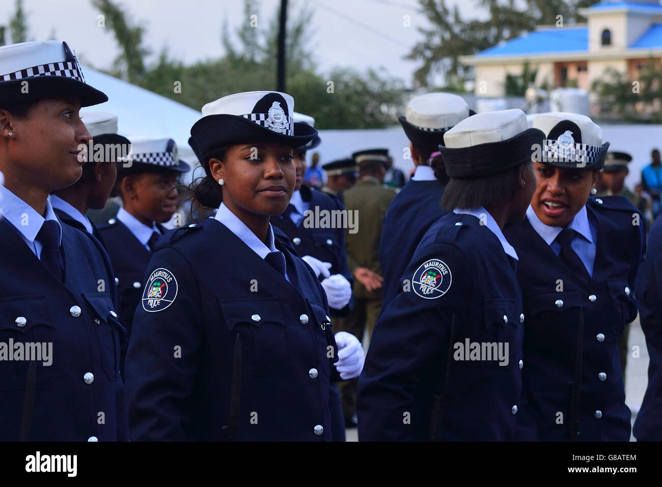 Parade, Celebration to the 13. anniversary of autonomy, Port Mathurin ...
