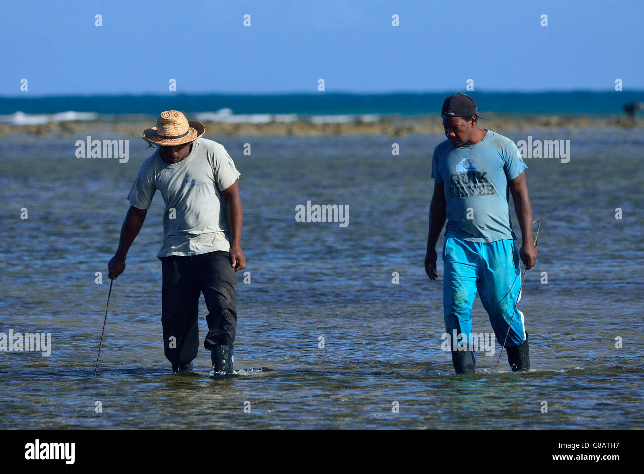 octopus fishermen, Anse aux Anglais, Rodrigues Stock Photo - Alamy