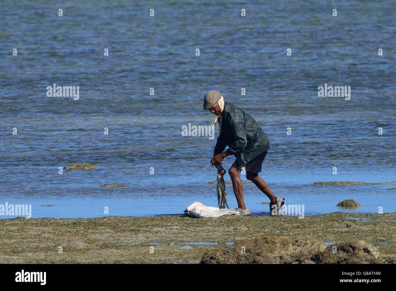 octopus fishermen, Anse aux Anglais, Rodrigues Stock Photo - Alamy