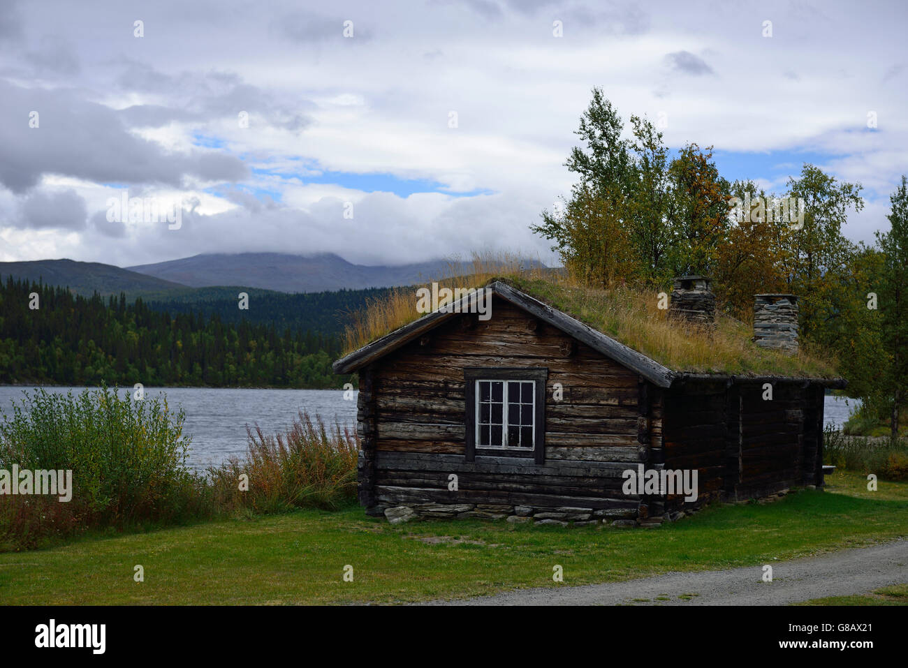 Fatmomakke (sami church town), Vildmarksvaegen, Lappland, Sweden Stock ...