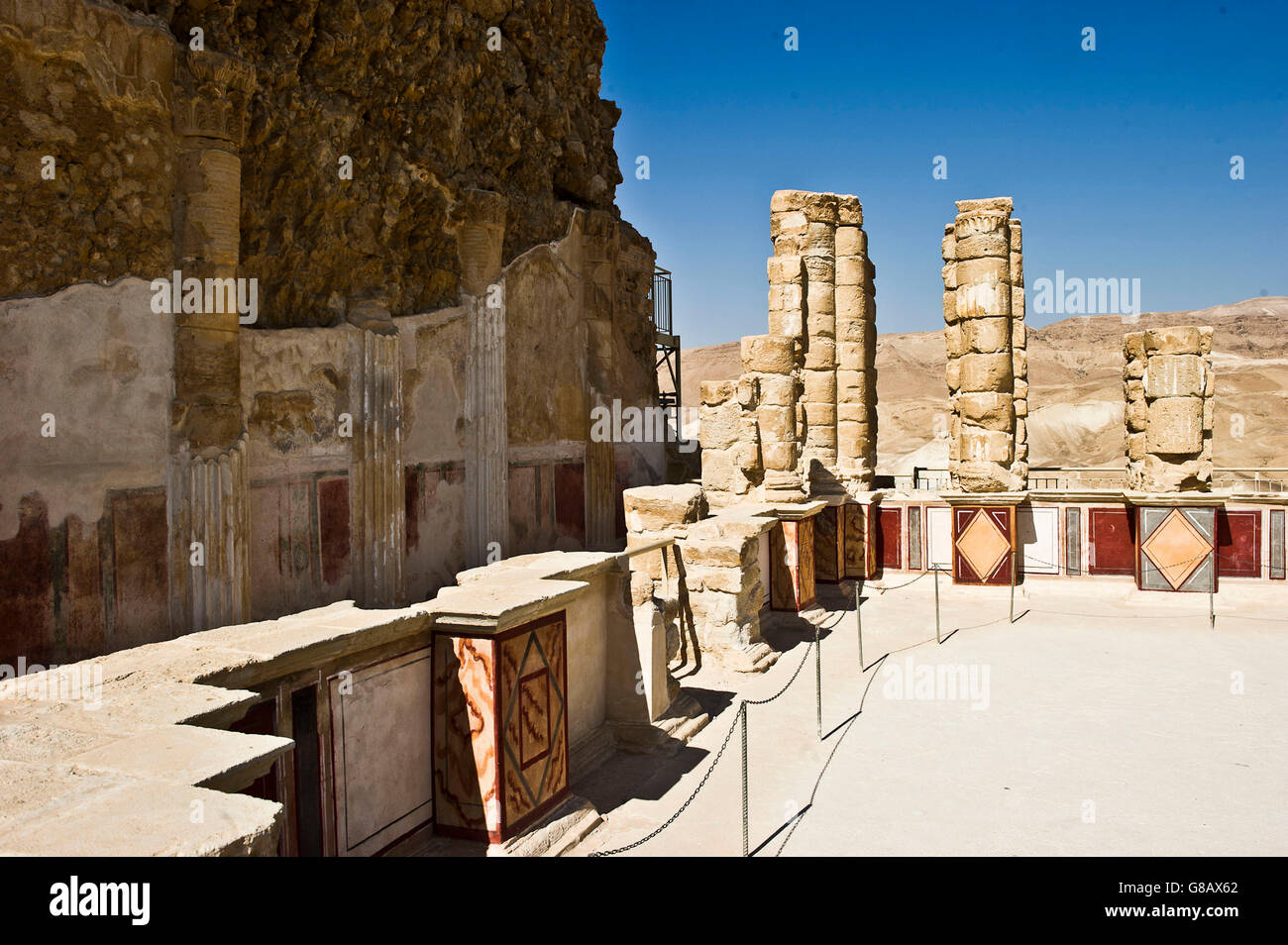 Israel, Masada fortress, Herod's palace-villa Stock Photo - Alamy