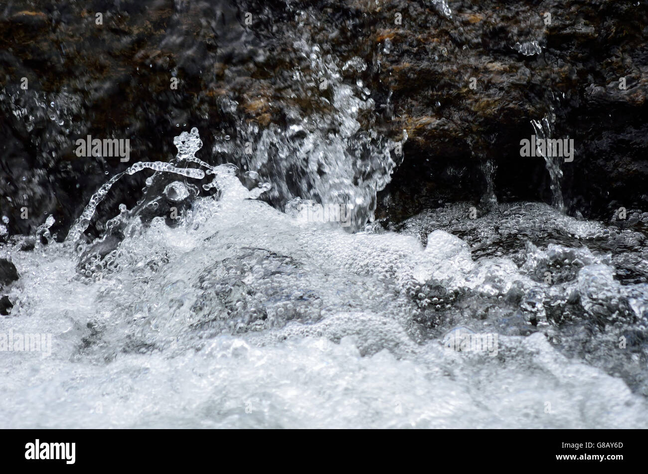 splashing water in river Stock Photo - Alamy