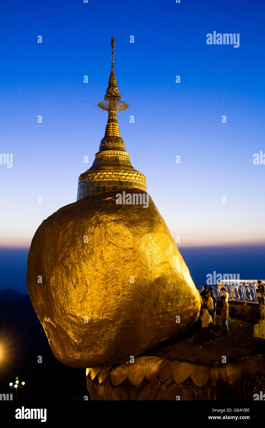Asia, Myanmar, Kyaiktiyo is a place of first pilgrimage to the Buddhist ...