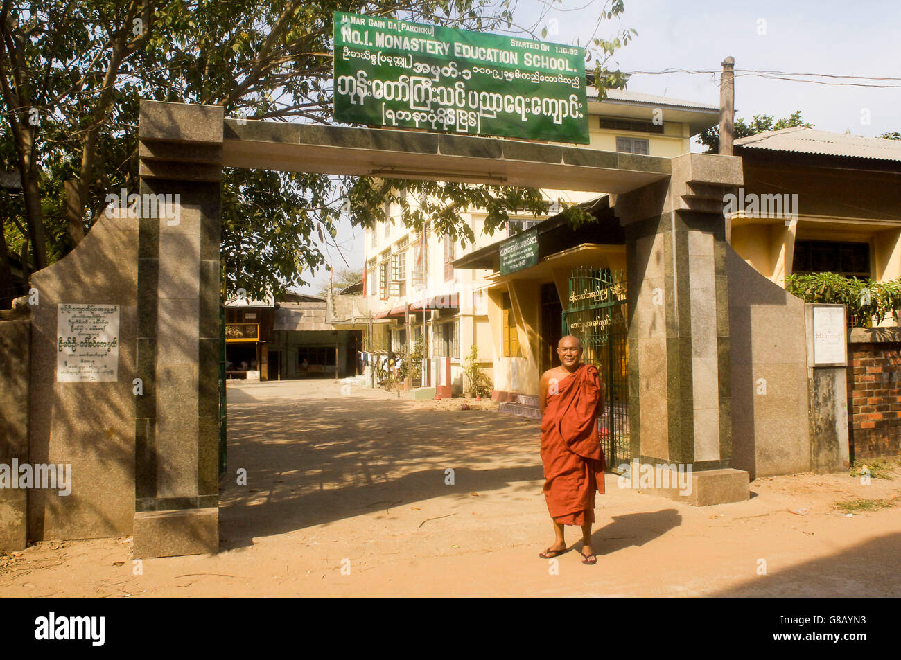 Asia - Myanmar - Yangon - Burma, Monastic school, for orphans collected ...