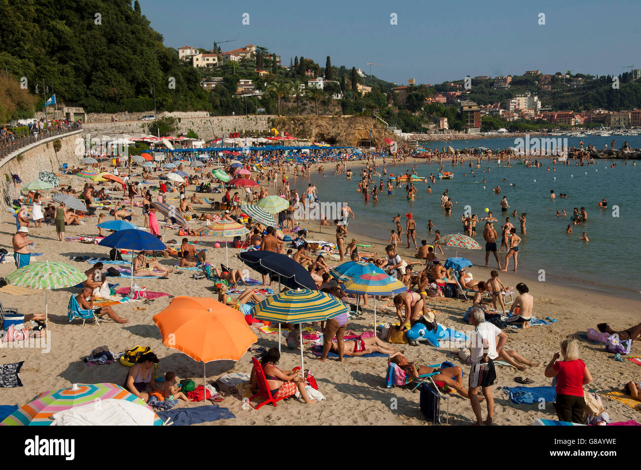 Italy, Liguria, Lerici, the beach Stock Photo - Alamy