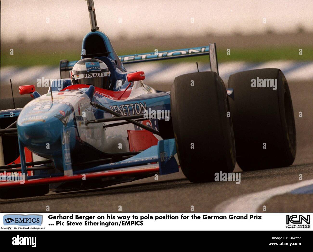 Motor Racing ... German Grand Prix. Gerhard Berger on his way to pole ...