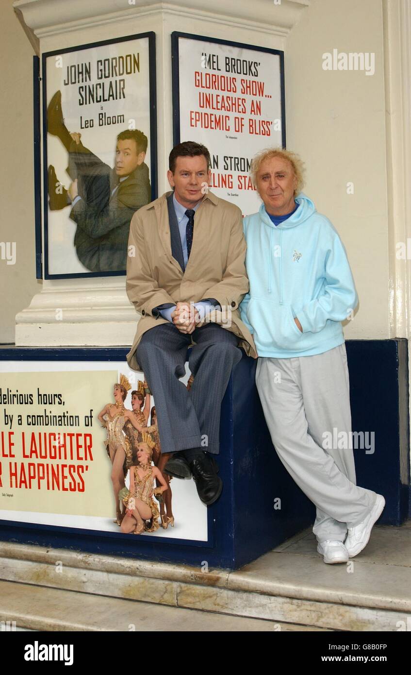 Actors John Gordon Sinclair, who stars as Leo Bloom in the stage version of The Producers, and ...