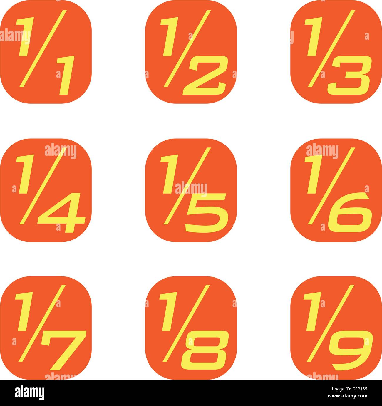 Fractions math hi-res stock photography and images - Alamy