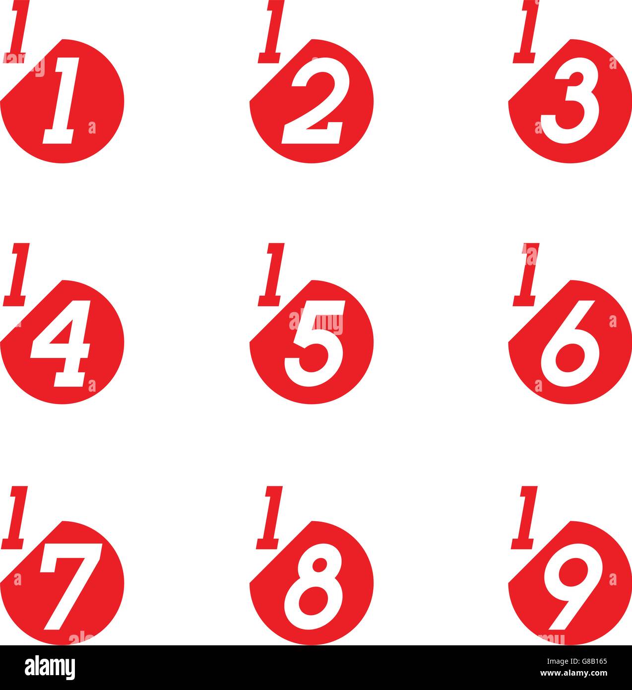 Vector Math Fractions Icons on White Background Stock Vector Image ...