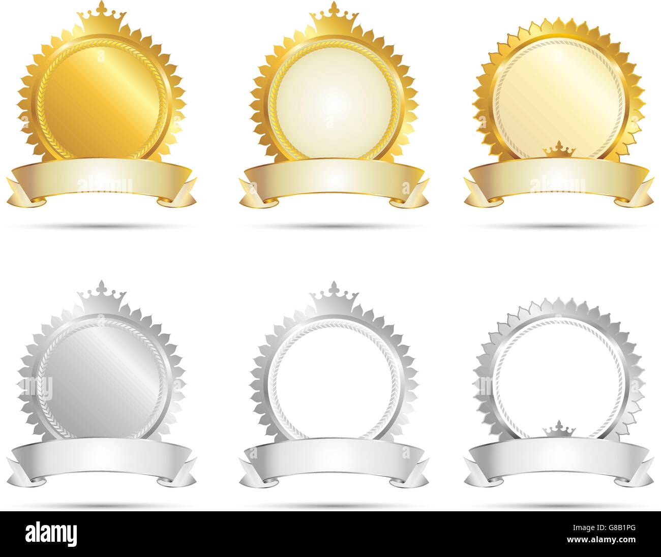 Vector Approval Seal Gold & Silver Set Stock Vector Image & Art - Alamy
