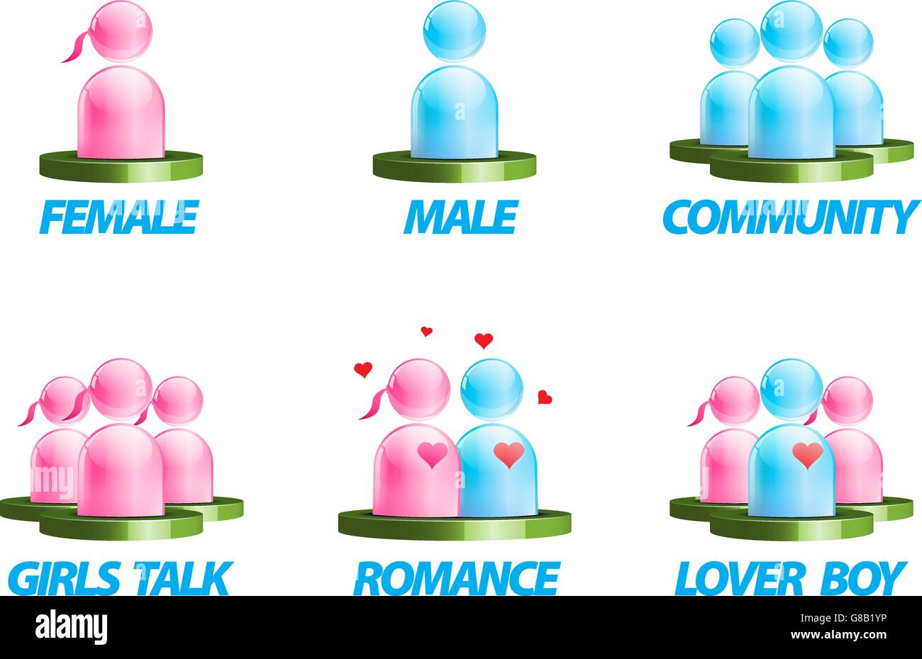 Vector Glossy Network Community Vector Icons Stock Vector Image & Art ...