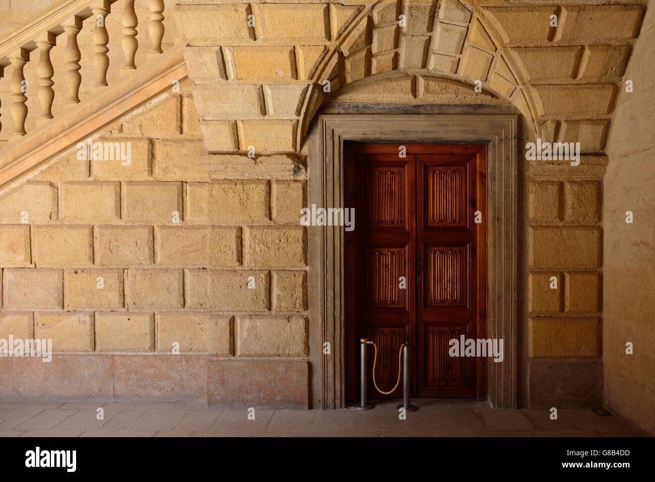 palace of Charles V., Alhambra museum, Alhambra, Granada, Andalusia ...